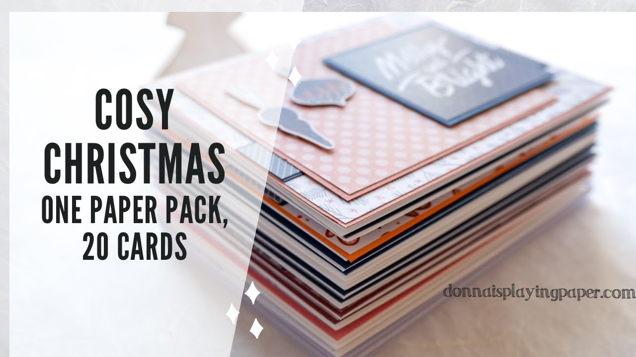 Cozy Christmas - one paper collection, 20 cards - YouTube