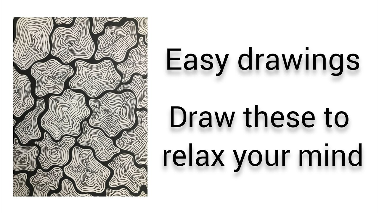3 easy drawings to relax your mind / calm your mind by this 5 minutes ...