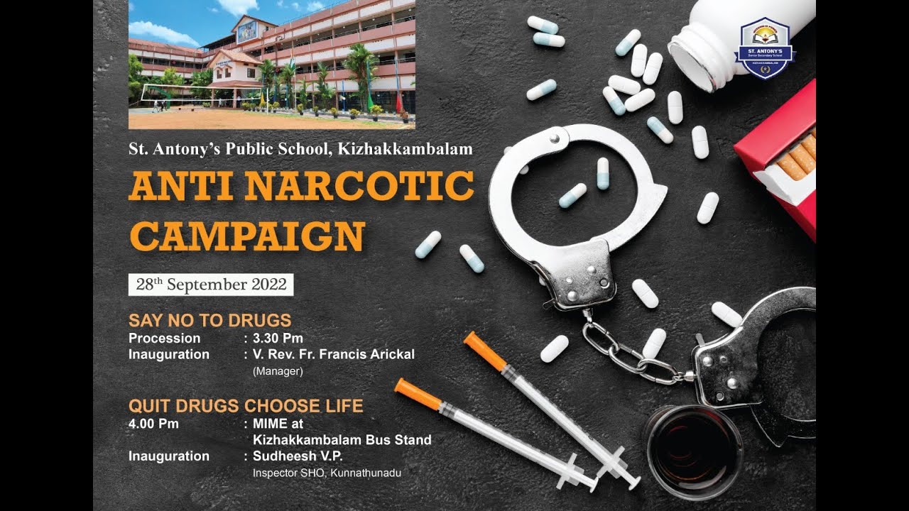 ANTI NARCOTIC CAMPAIGN (ST.ANTONY'S PUBLIC SCHOOL) - YouTube