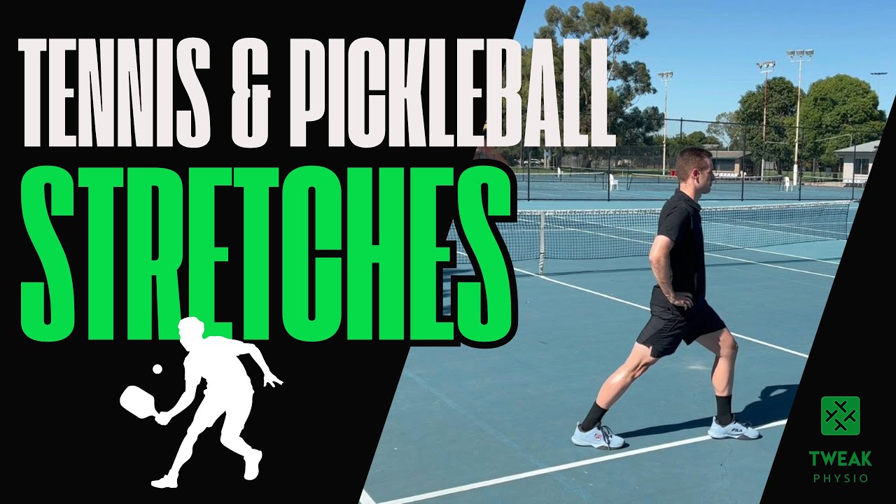 Physio Tennis / Pickleball leg and lower back recovery stretches - YouTube
