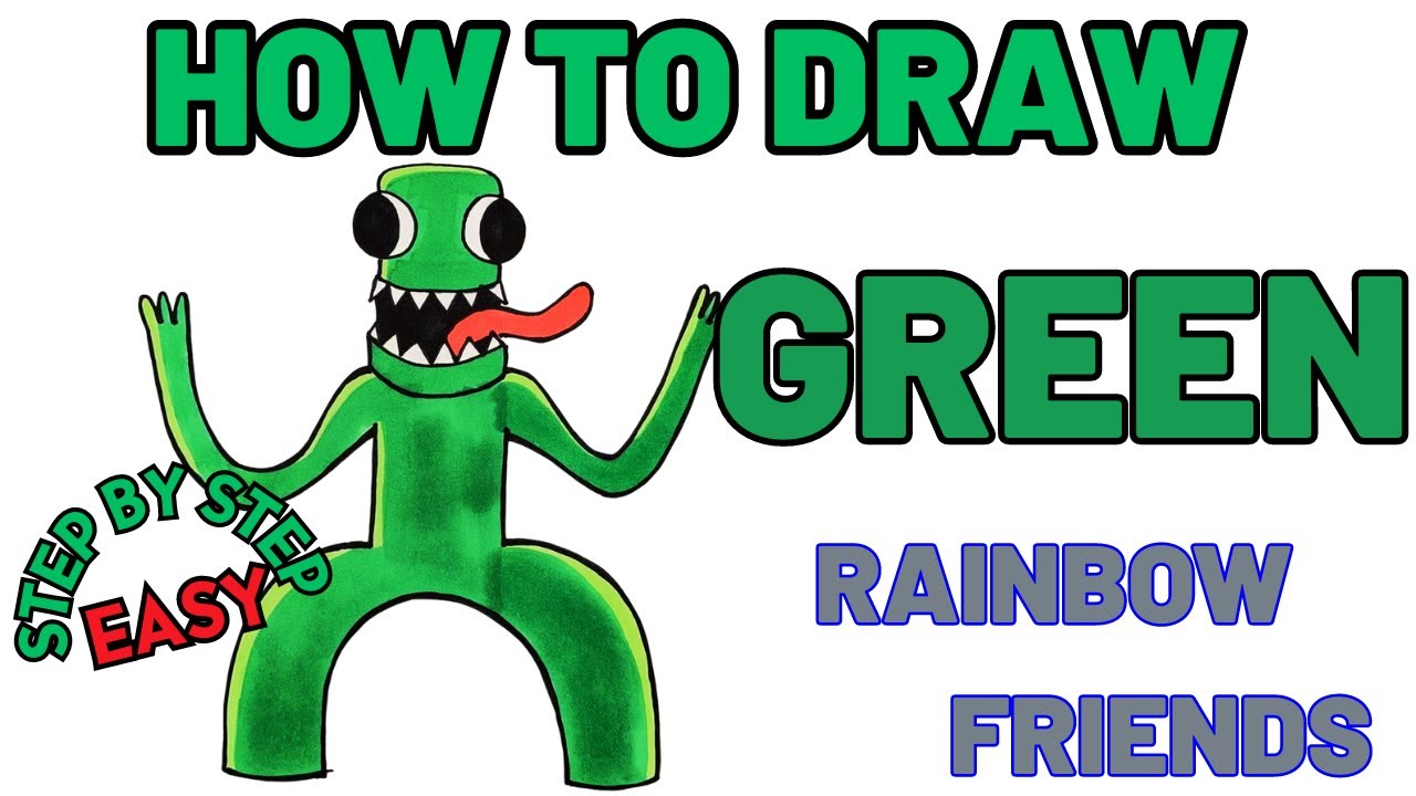 How To Draw Green I Roblox I Rainbow Friends - YouTube