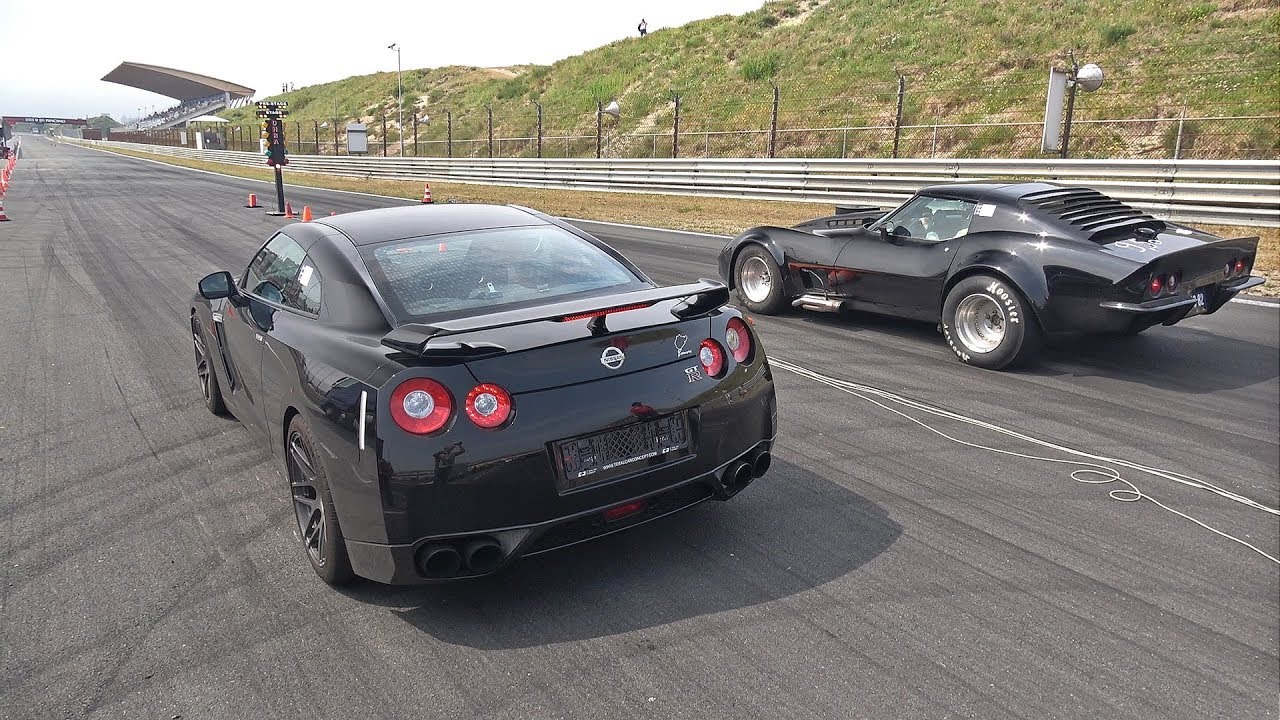 Switzer R1K Nissan GT-R vs 900HP Chevrolet Corvette Stingray - YouTube