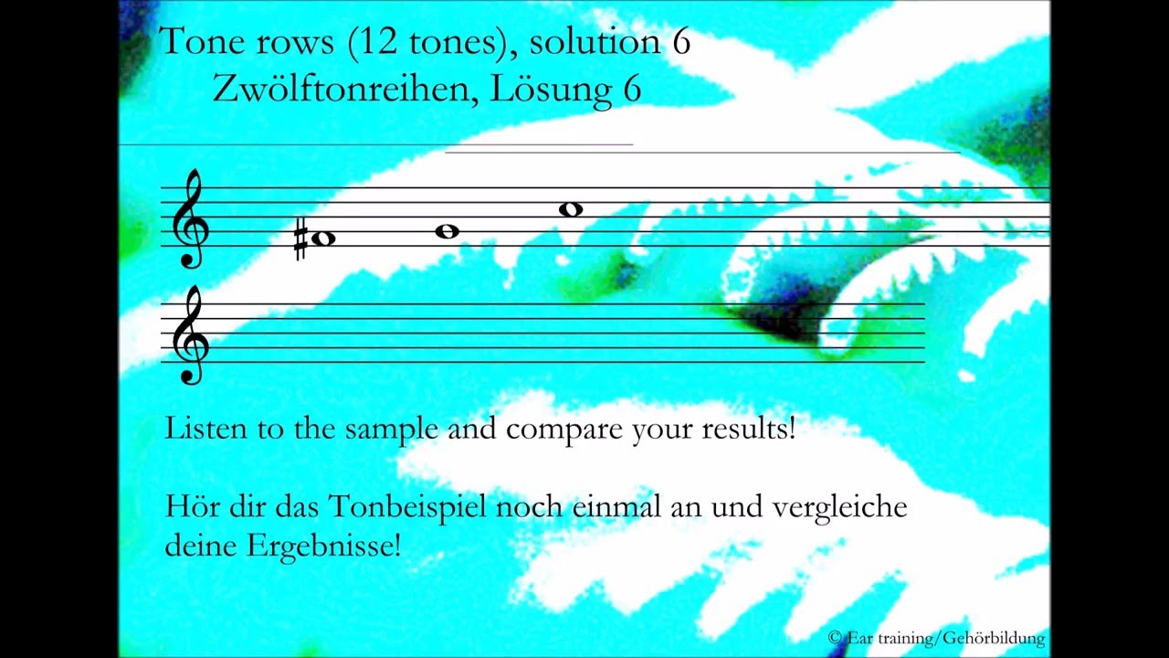 Tone rows (12 tones), solution 6_Zwölftonreihen, Lösung 6 - YouTube