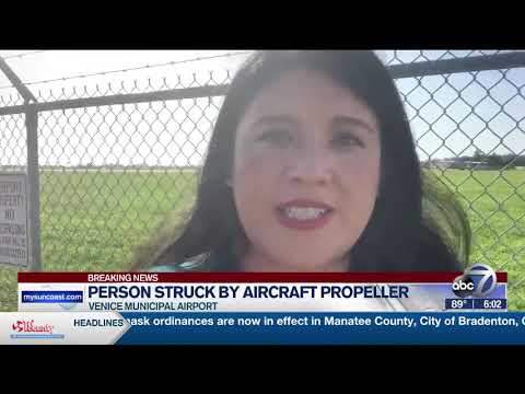 Breaking News: Pilot hit by plane propeller accident - YouTube