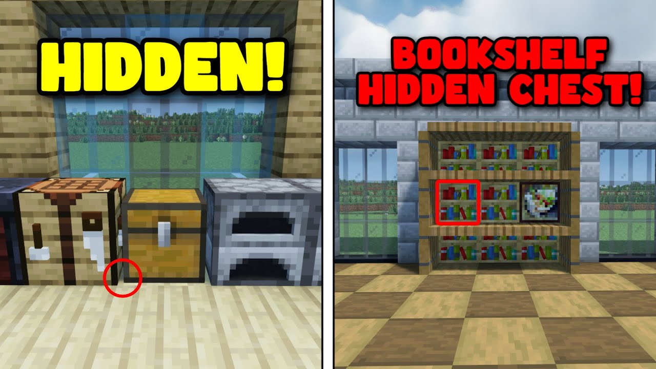 5 Ways to Hide Your Chest in Minecraft! - YouTube