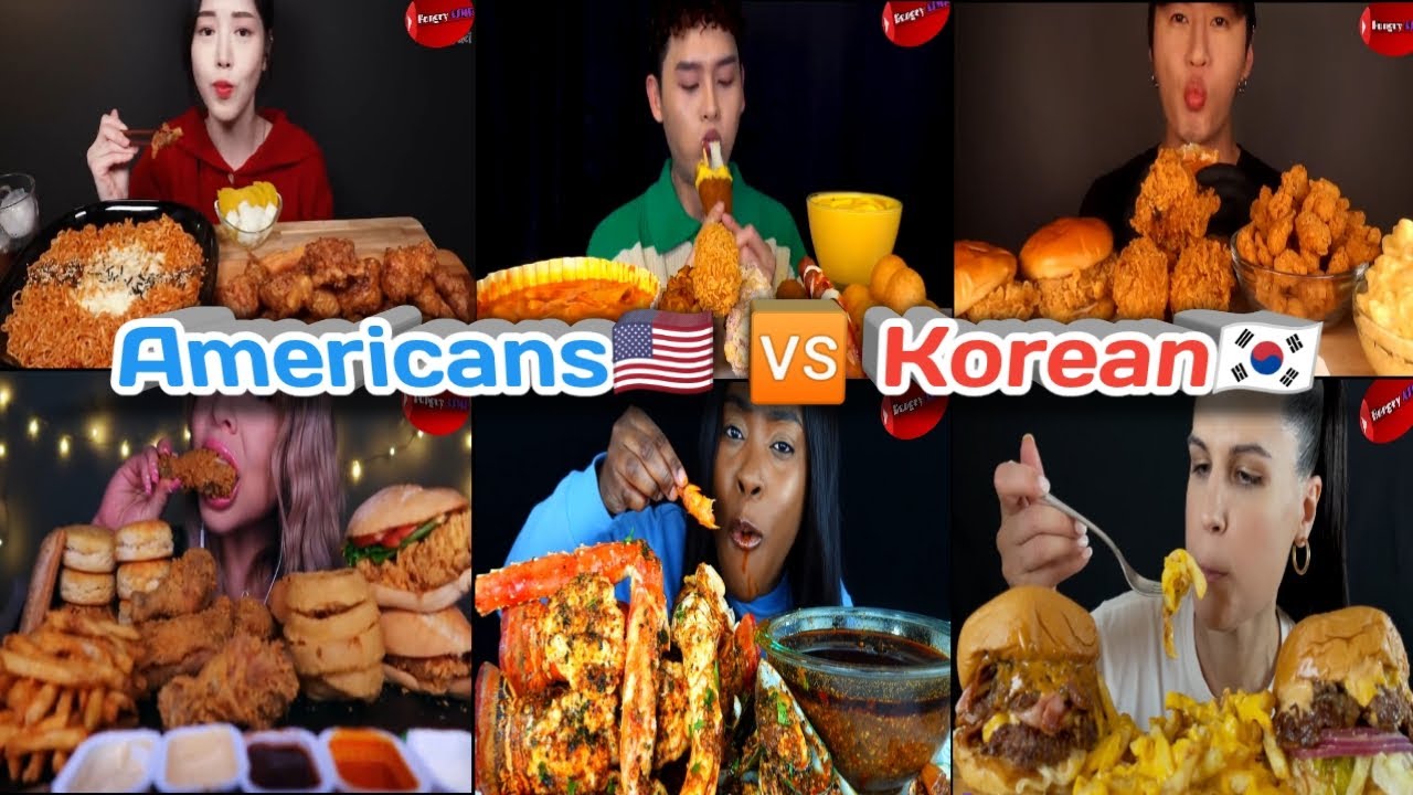 American🇺🇸 Mukbangers 🆚 Korean🇰🇷 Mukbangers... - YouTube
