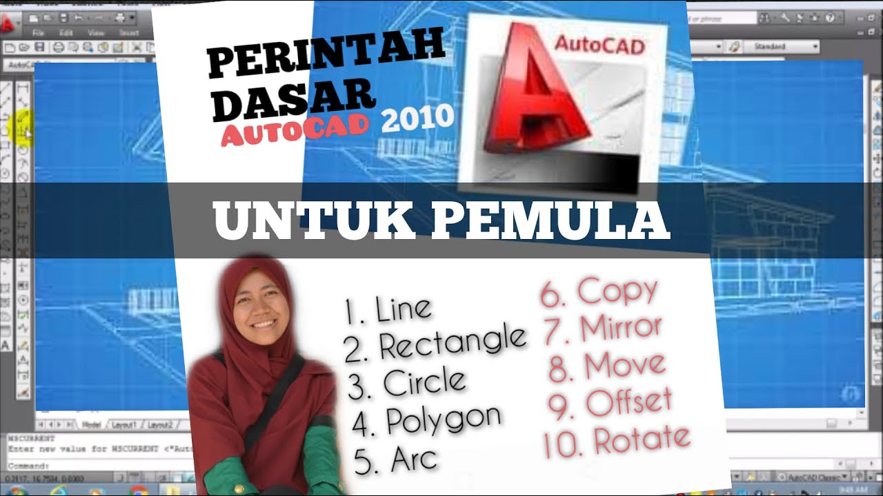 PERINTAH DASAR AUTOCAD PART 2- UNTUK PEMULA - YouTube