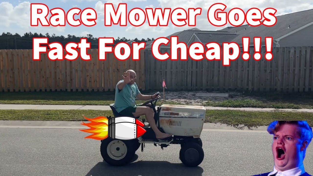 Cheap Speed for Your Race Mower!!!! Engine Pulley Swap and Gas Pedal ...