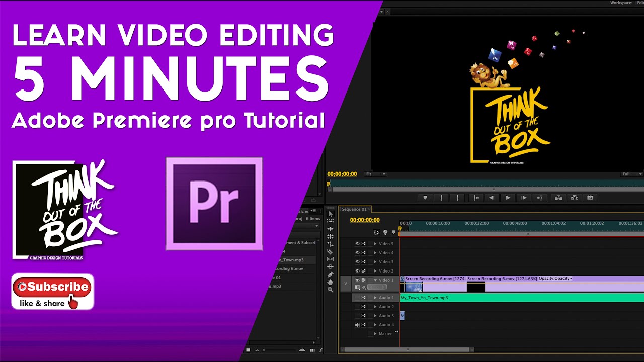adobe premiere pro basic editing tutorial - YouTube