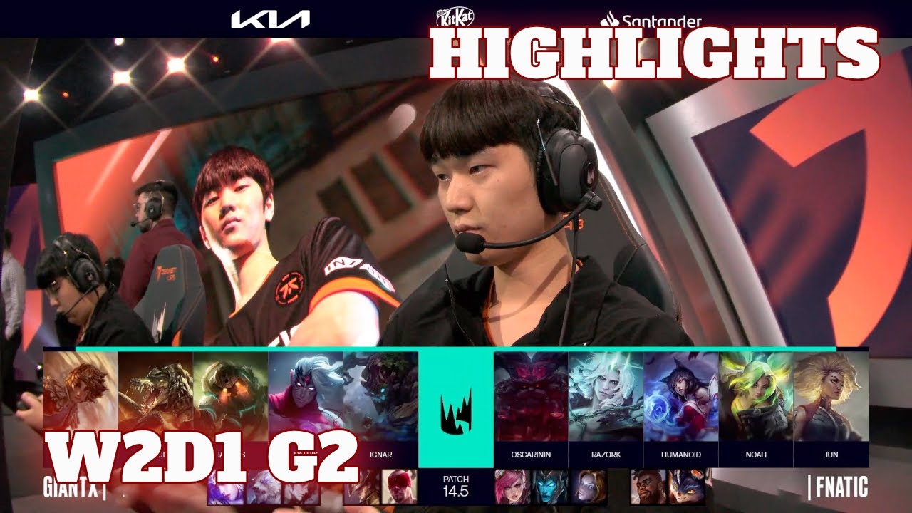 GX vs FNC - Highlights | Week 2 Day 1 LEC Spring 2024 | GIANTX vs Fnatic W2D1 - YouTube