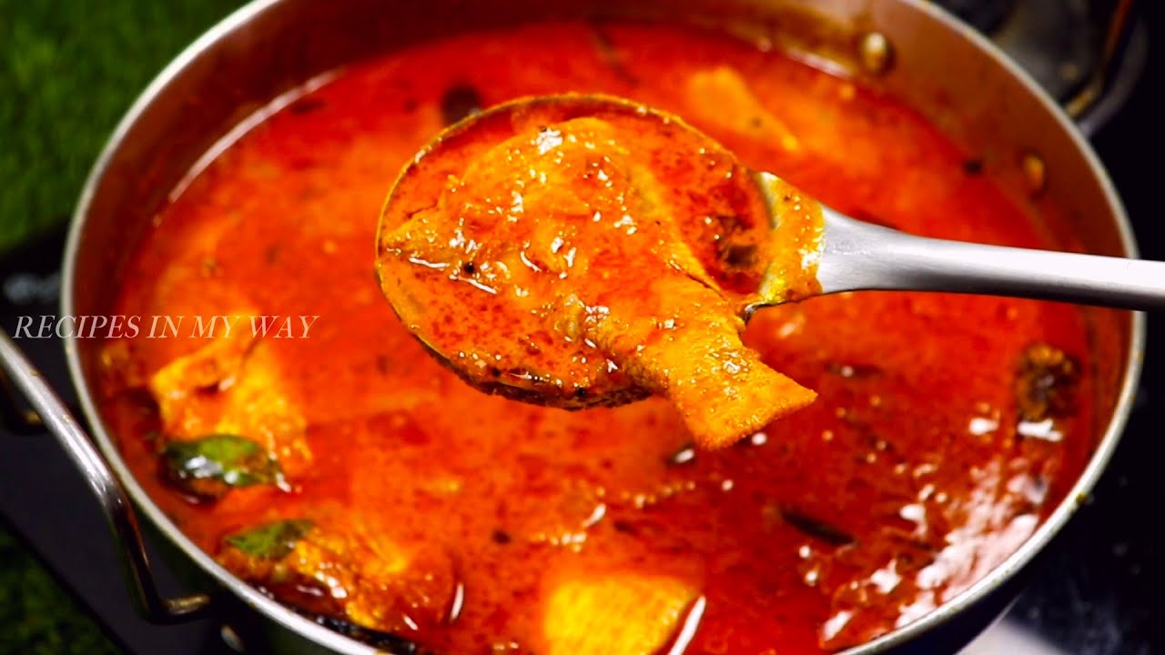 மீன் குழம்பு - சங்கரா மீன் குழம்பு - FISH CURRY - EASY FISH CURRY - RED ...