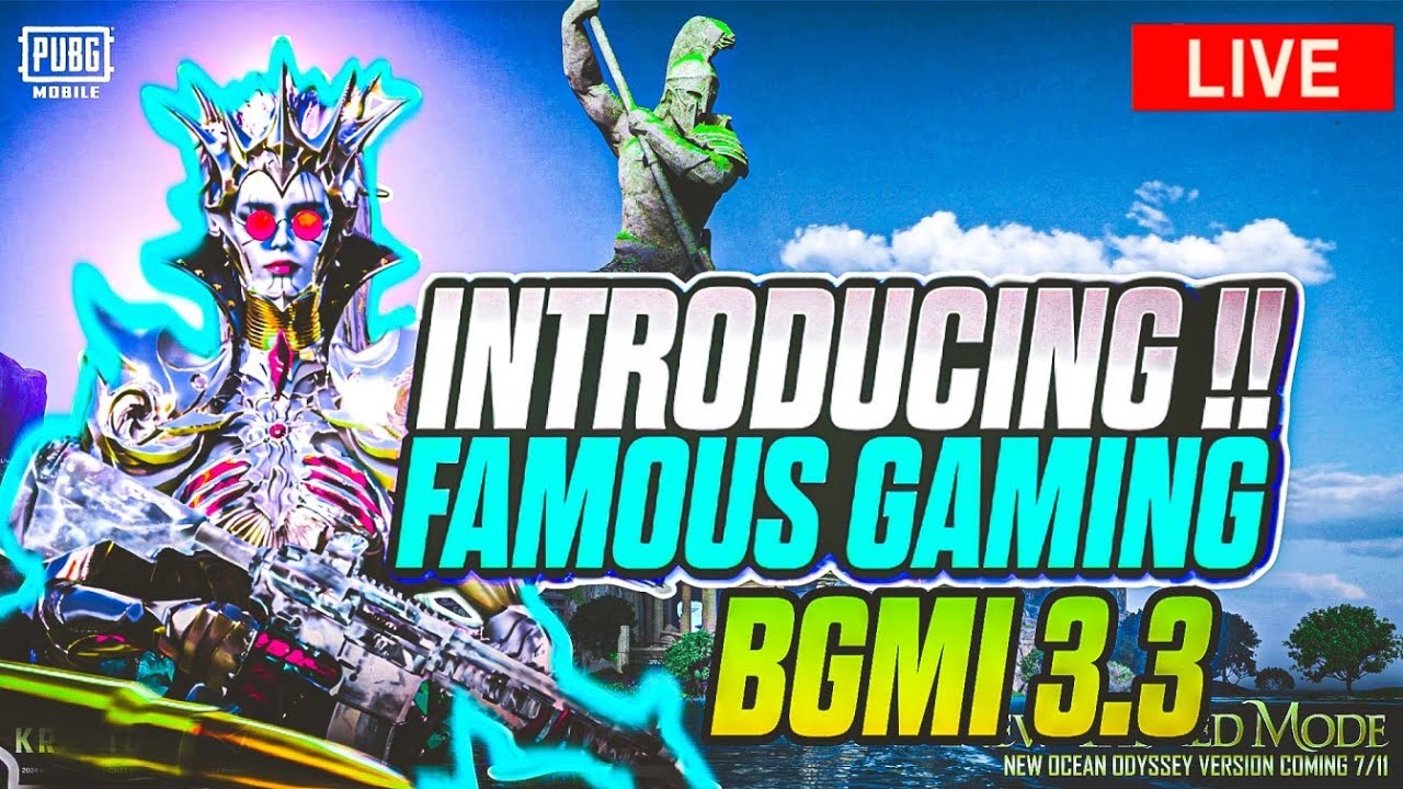 INTRODUCING FAMOUS GAMING || Bgmi 3.3Update Live Gameplay @Famous ...
