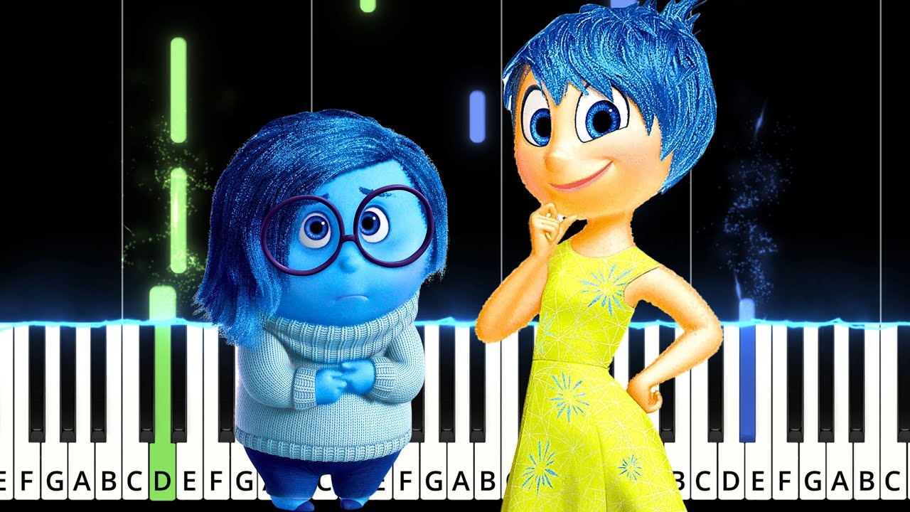 "Inside Out" is back! Main theme on the piano! Piano tutorial. Sheet ...