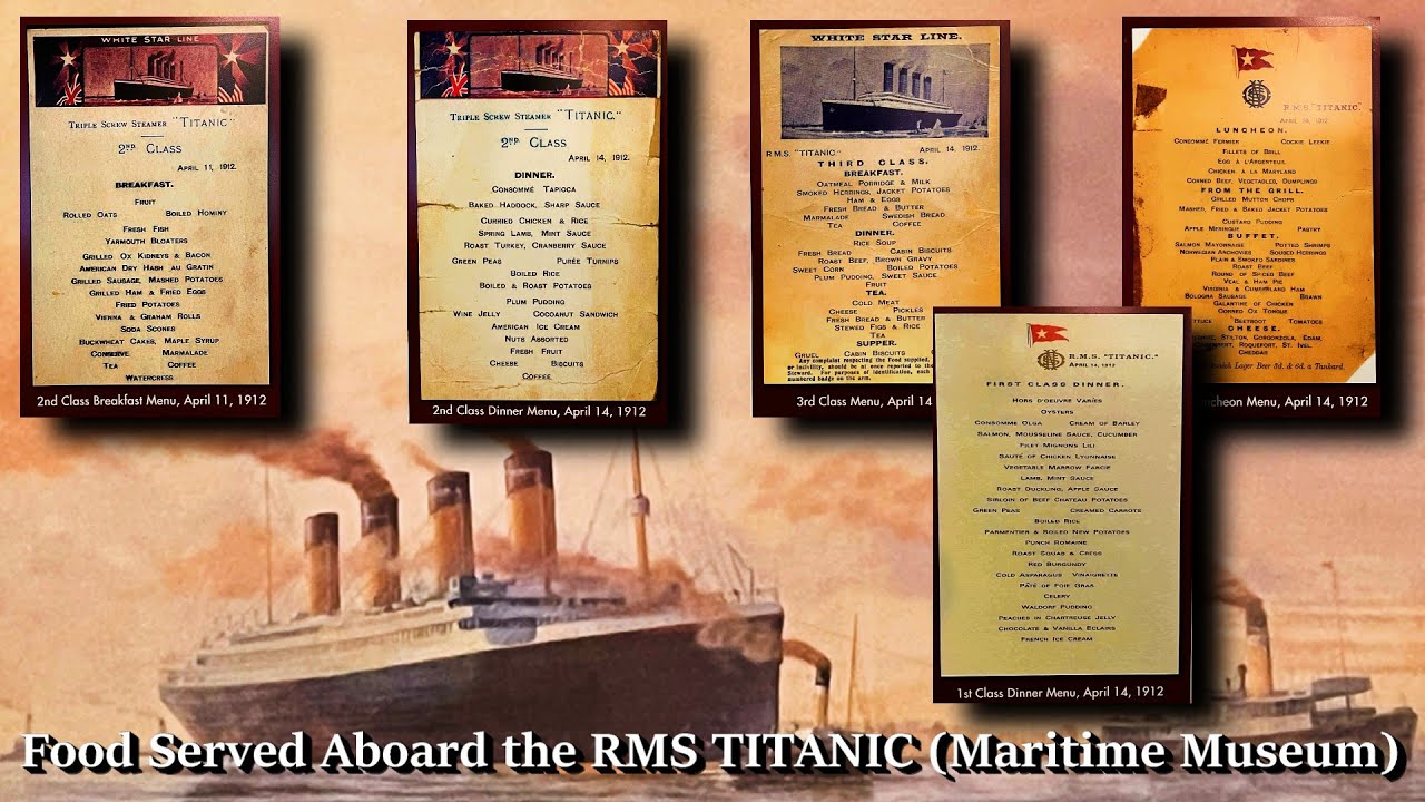 Taking a Look at the Food Served Aboard TITANIC as seen from the ...