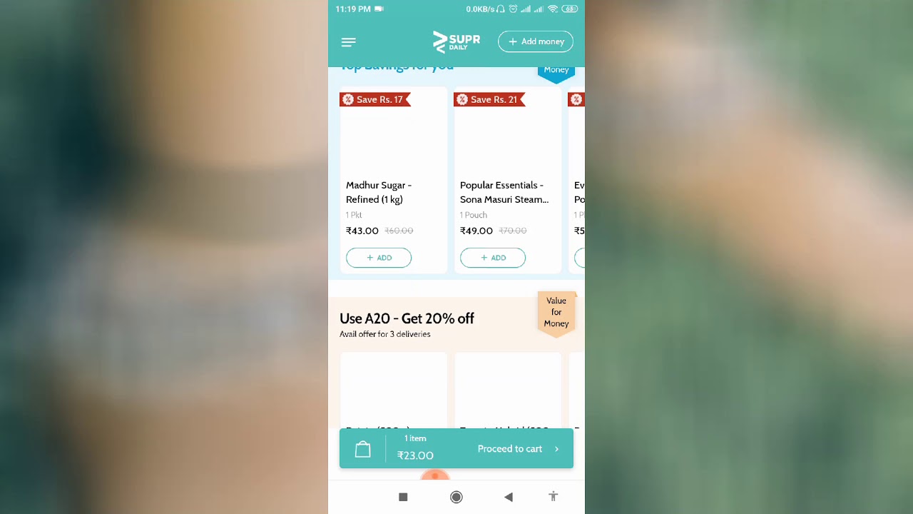 Super daily grocery app 50 % off loot fast - YouTube