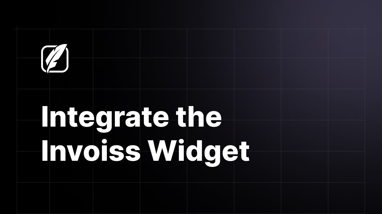 Integrate the Invoiss Widget - YouTube
