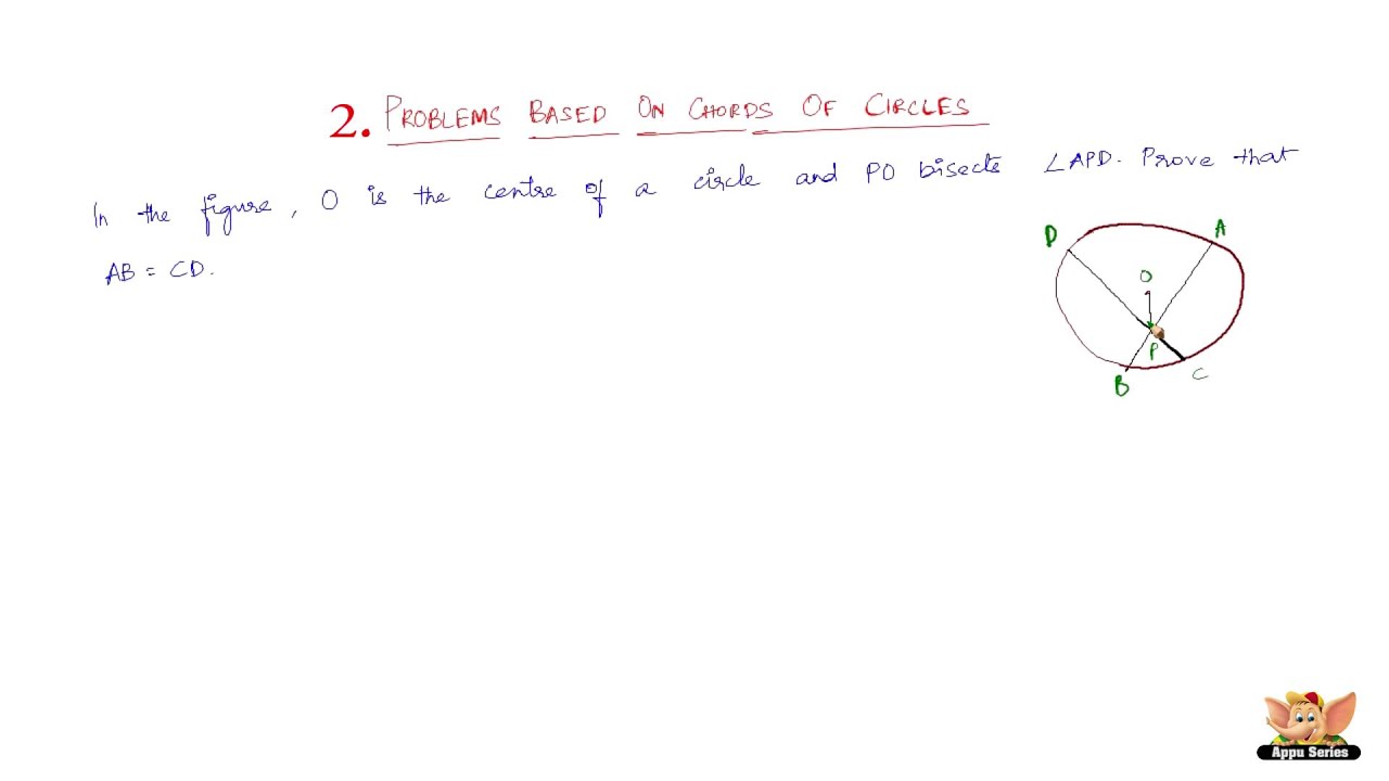 How to solve problems based on chords of circles ? - YouTube
