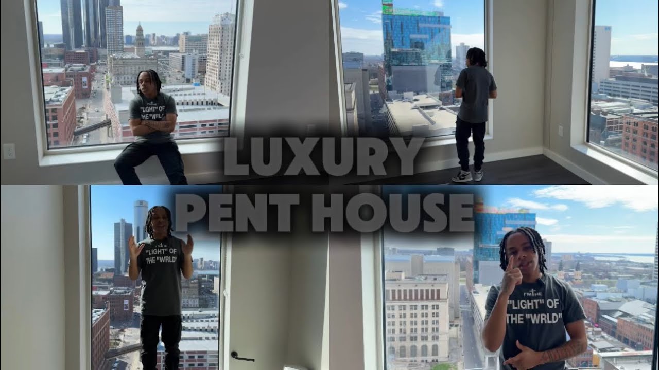 LUXURY PENT HOUSE TOUR DOWN TOWN DETROIT - YouTube