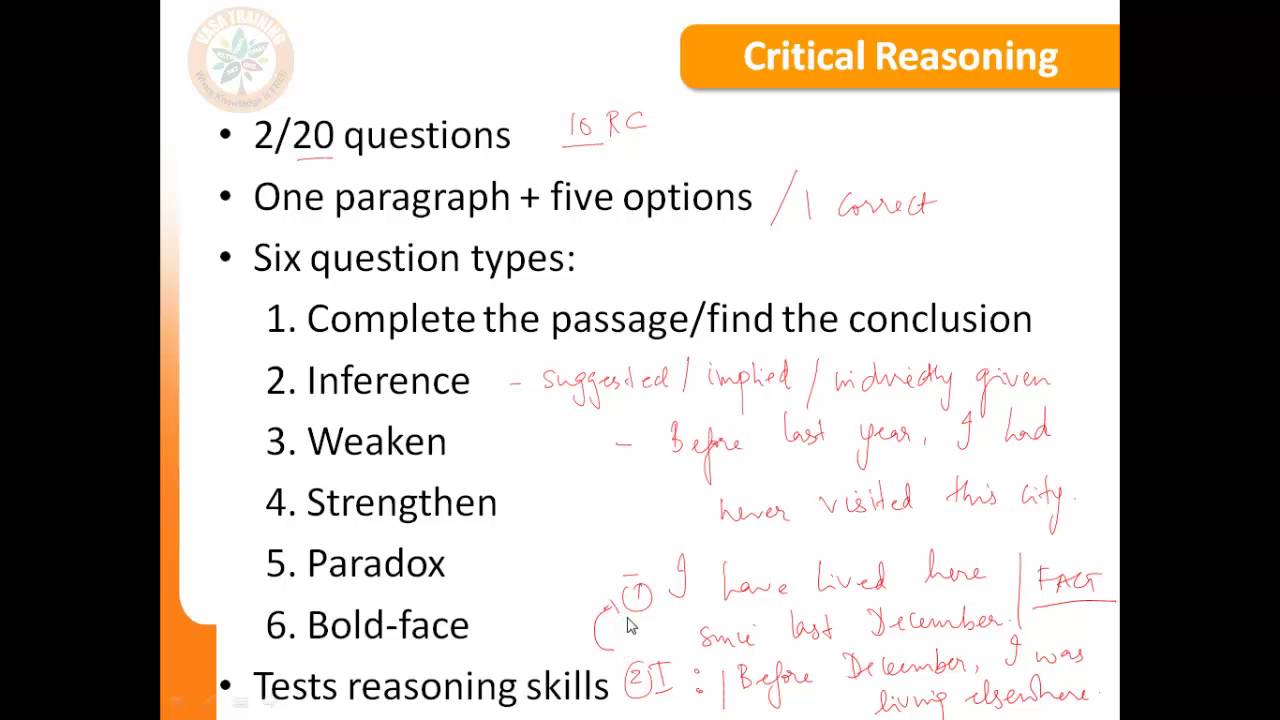GRE Verbal Reading Comprehension - Critical Reasoning - Introduction 1 ...
