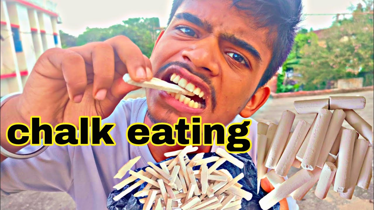 asmr chalk eating challenge | pencil chalk eating - YouTube