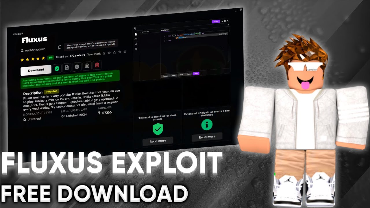 Amazing Fluxus Executor x Roblox [Free] | Updated Fluxus Executor [2025 ...