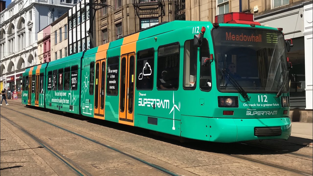 Stagecoach Supertram 112 at Sheffield - YouTube