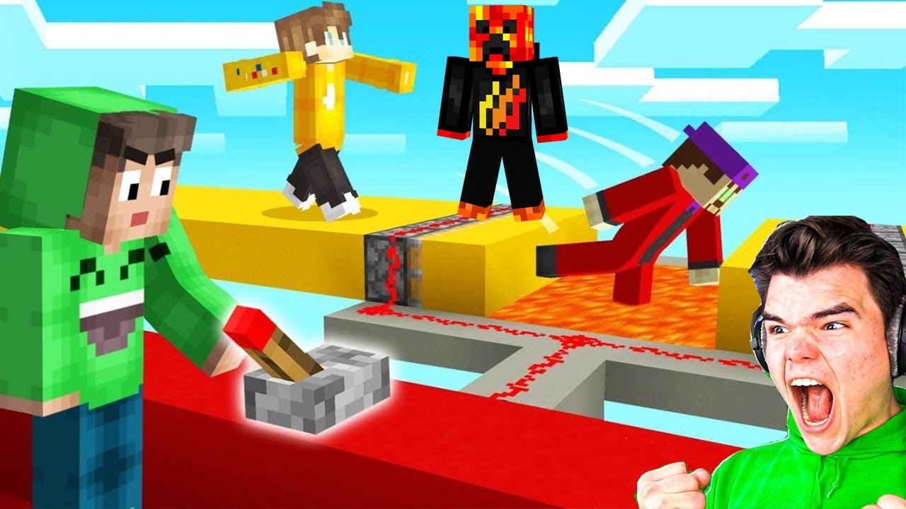 Jelly Vs PrestonPlayZ MINECRAFT PARKOUR But It's FILLED With TROLLS ...