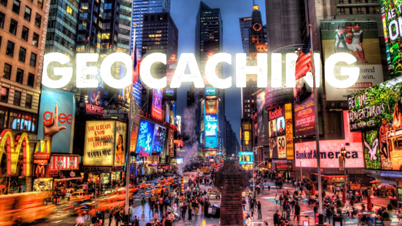 GEOCACHING Event In Time Square! - YouTube