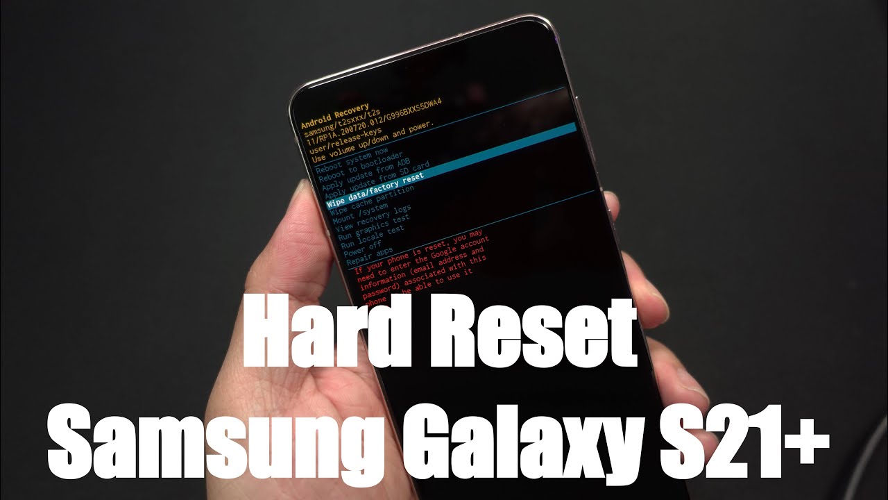 How To Hard Reset Samsung Galaxy S21 Plus - YouTube