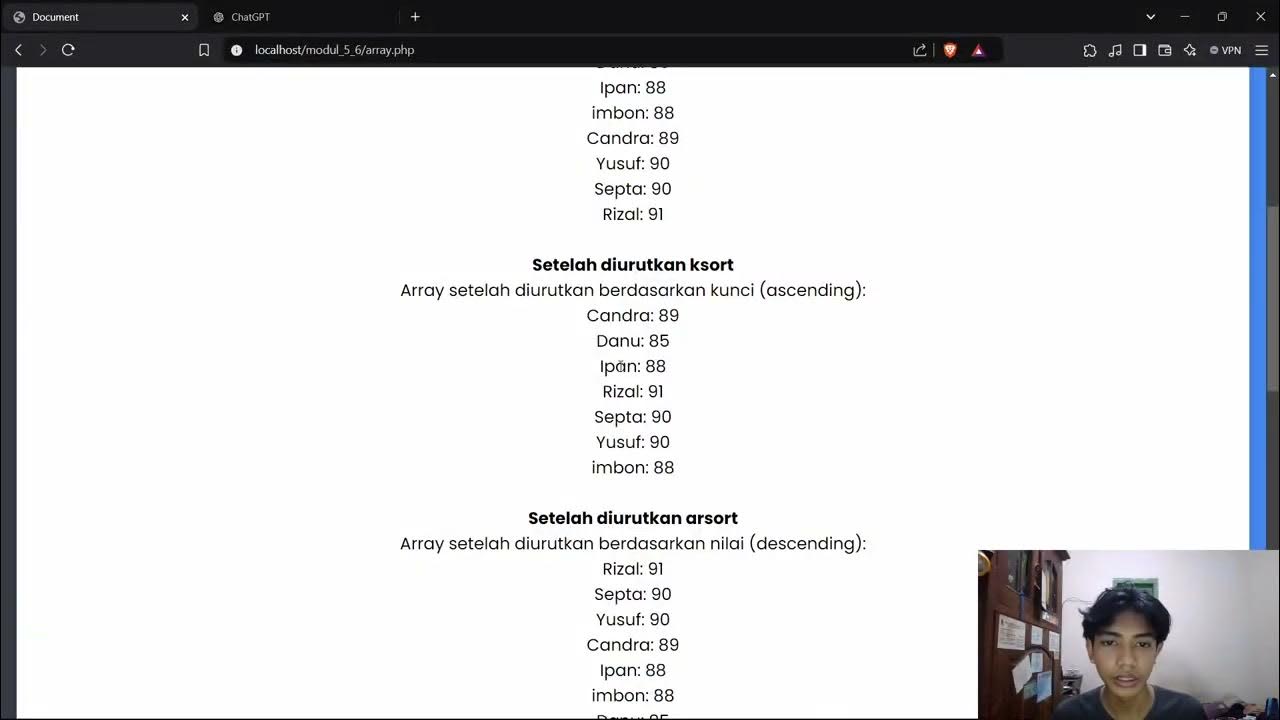Modul 6 Array and Script Function Web Programming by Rizal - YouTube