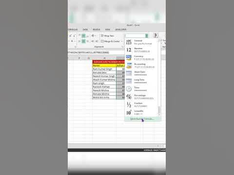 how to type correct format of aadhar card number in excel - YouTube
