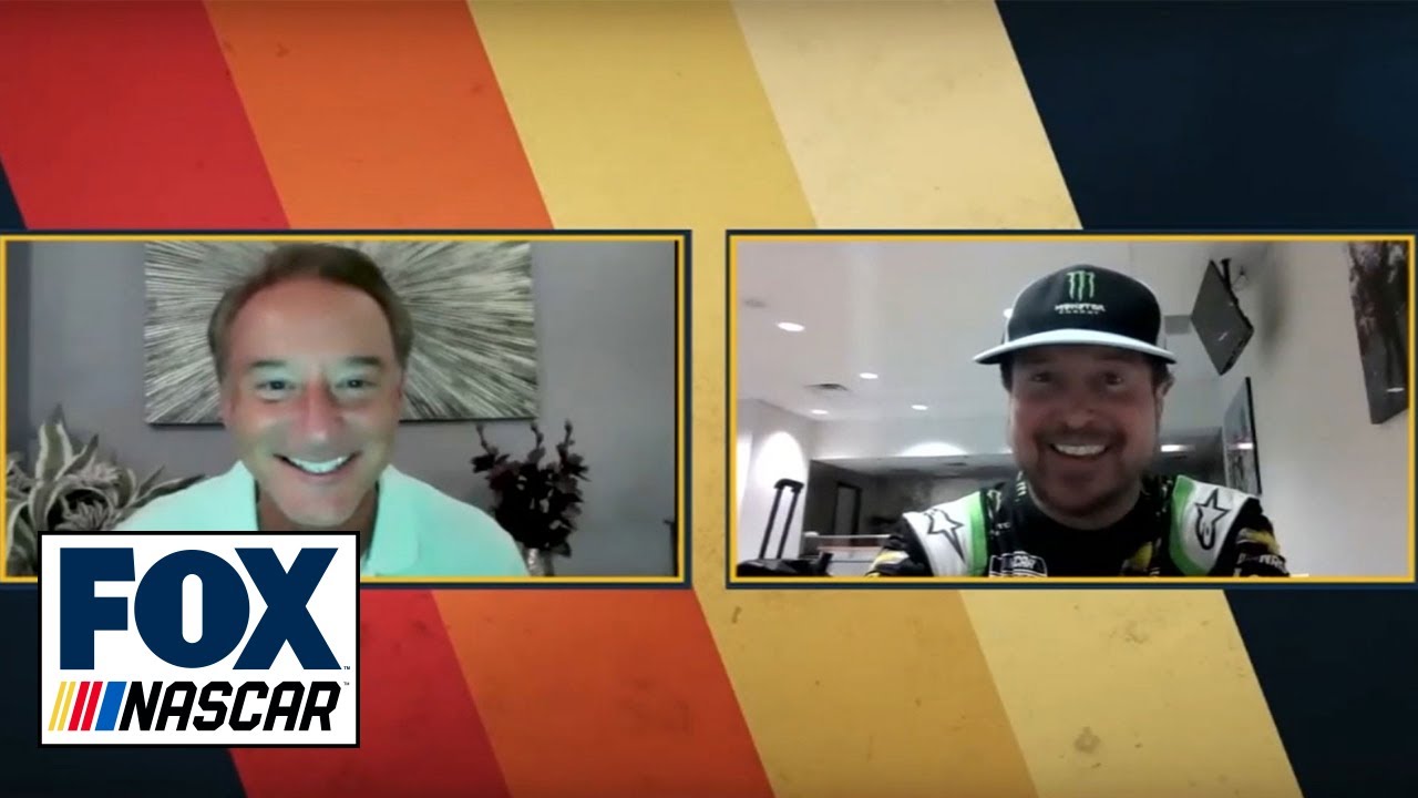 Kurt Busch chats with Vince Welch on his first Las Vegas career win ...