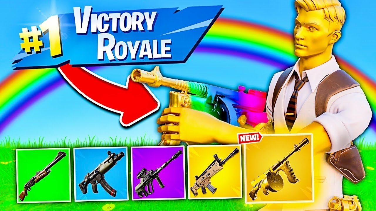 RAINBOW GUN CHALLENGE CON LE ARMI MITICHE!! Fortnite ITA - YouTube