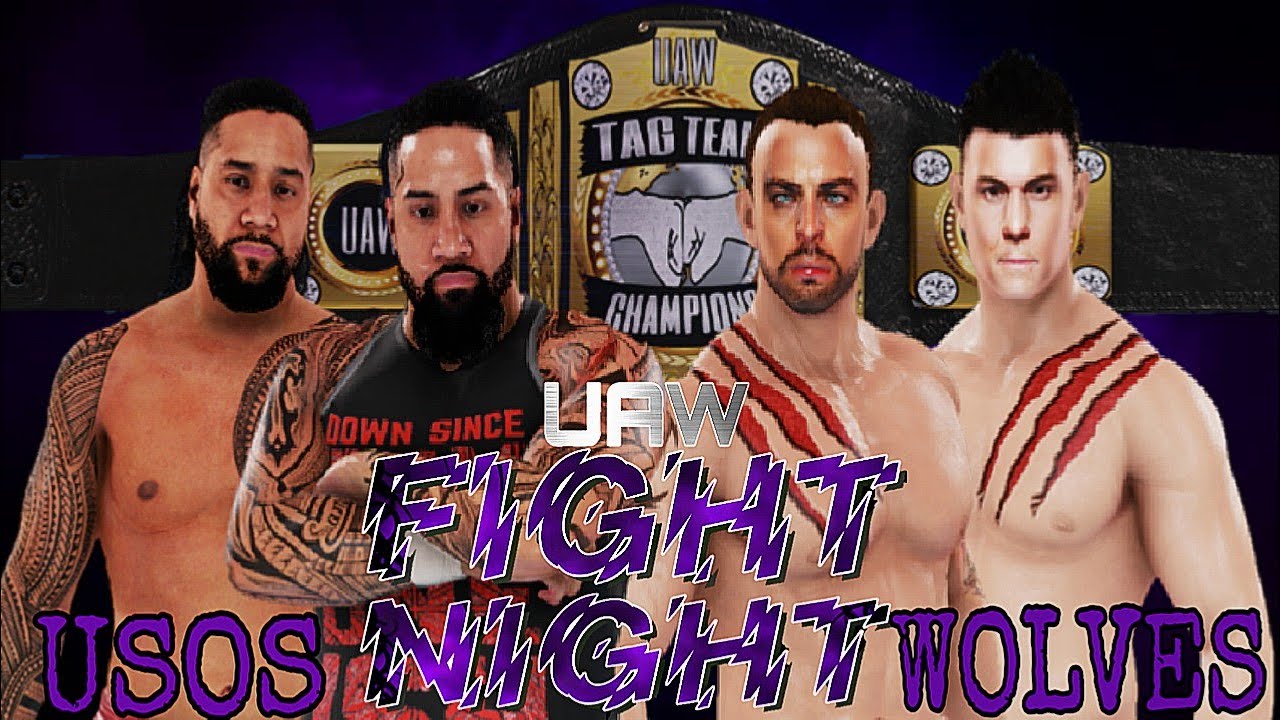 UAW Fight Night Ep 1 Part 1 The Usos vs The Wolves UAW Tag Team ...