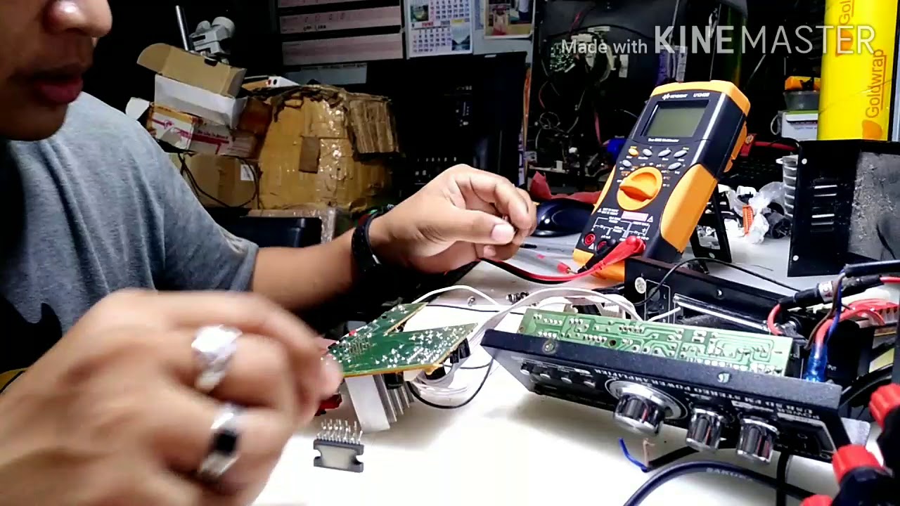 How to repair 12v stereo amplifier - YouTube