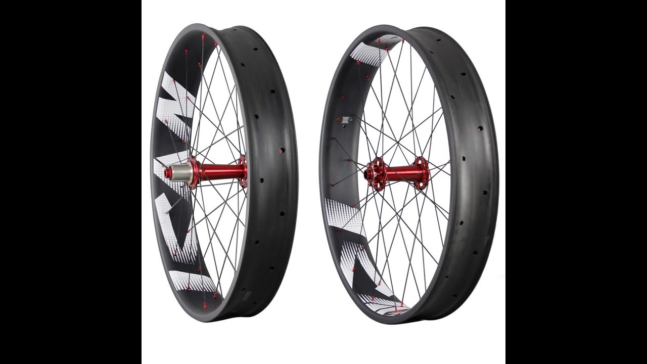 ICAN Carbon Fat Bike Wheelset 90mm Fit 5 05 inch Tire - YouTube