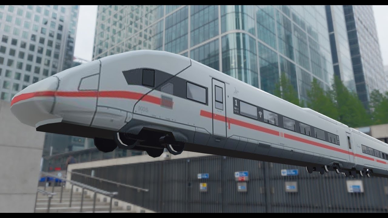 Modern Train 3D Model Low Poly - YouTube
