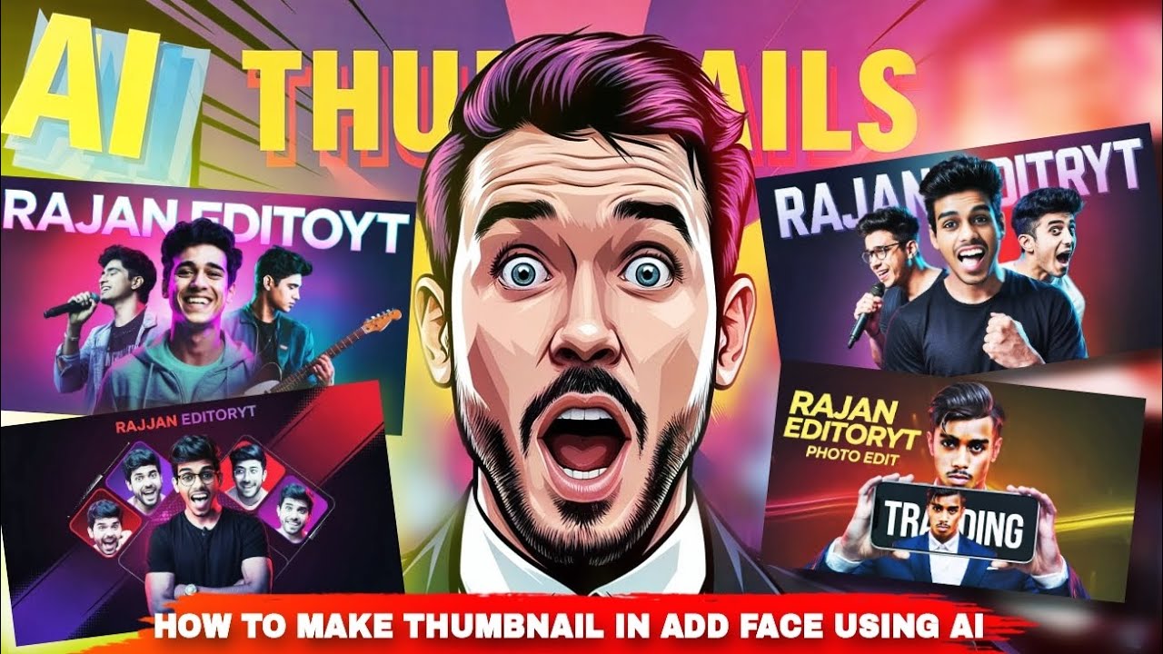 How To Make Thumbnail In Add Face Using AI | Rajan EditorYT - YouTube