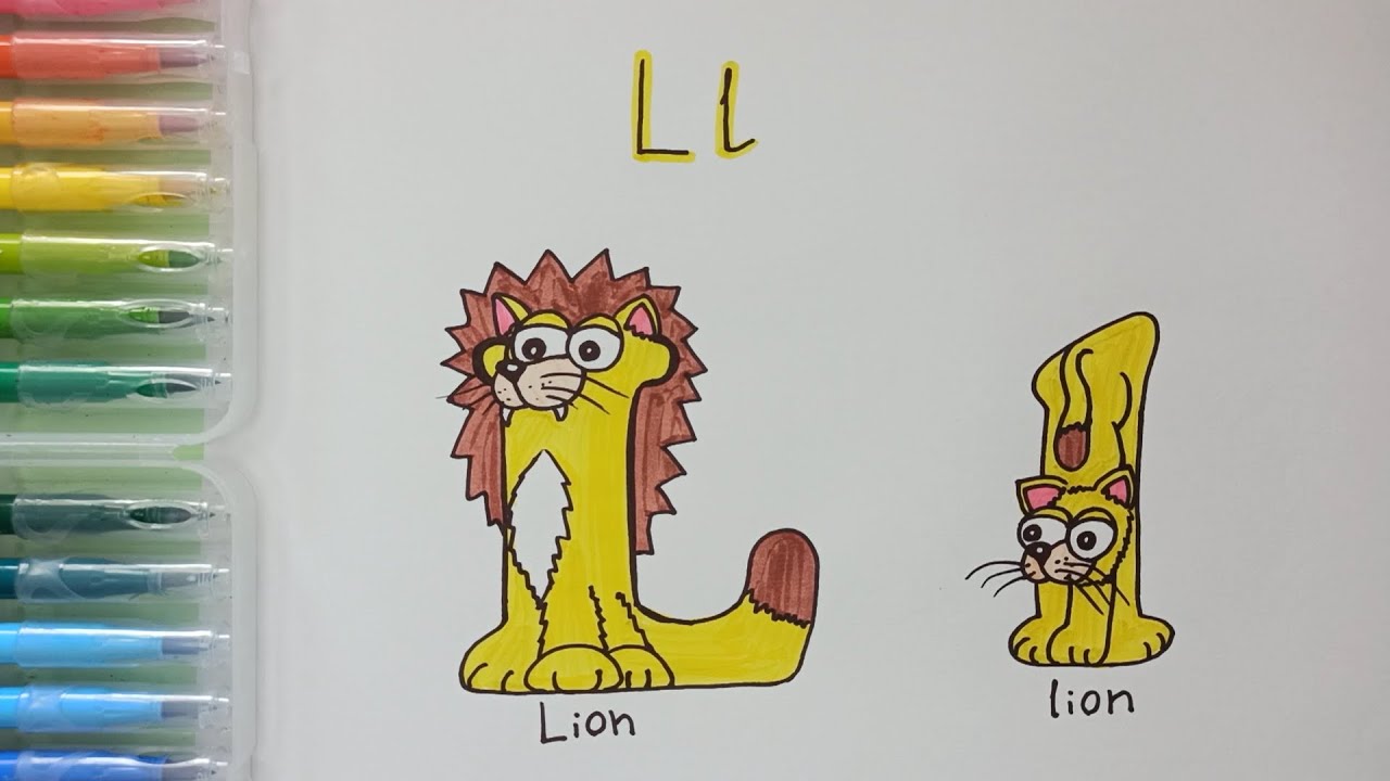 Learning the letter L lion ABC Son Learn ABC Alphabet - YouTube