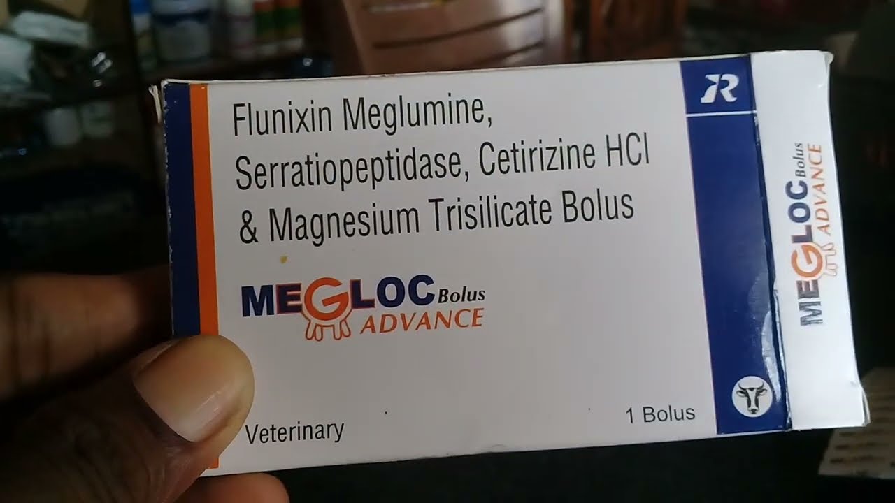 MEGLOC ADVANCE BOLUS | Flunixin Meglumine & Serratiopeptidase Bolus ...