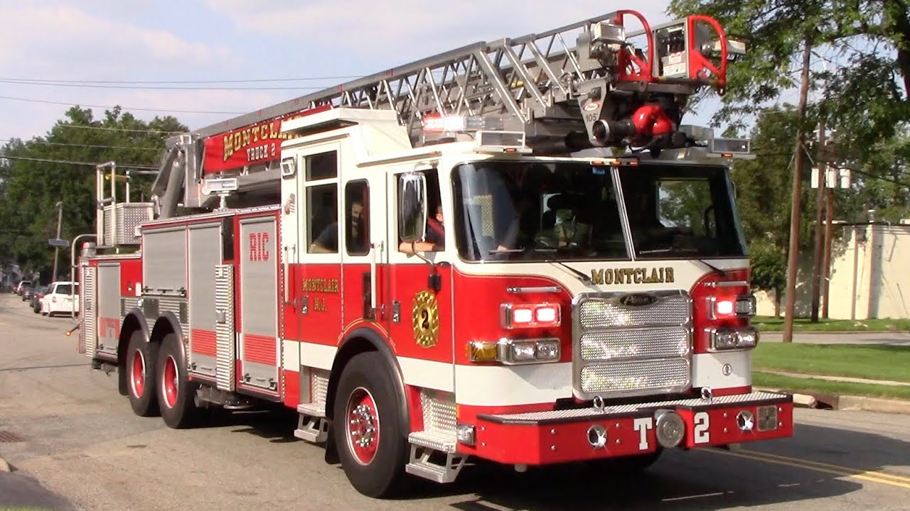 Montclair Fire Department Truck 2 Responding 8-24-18 - YouTube