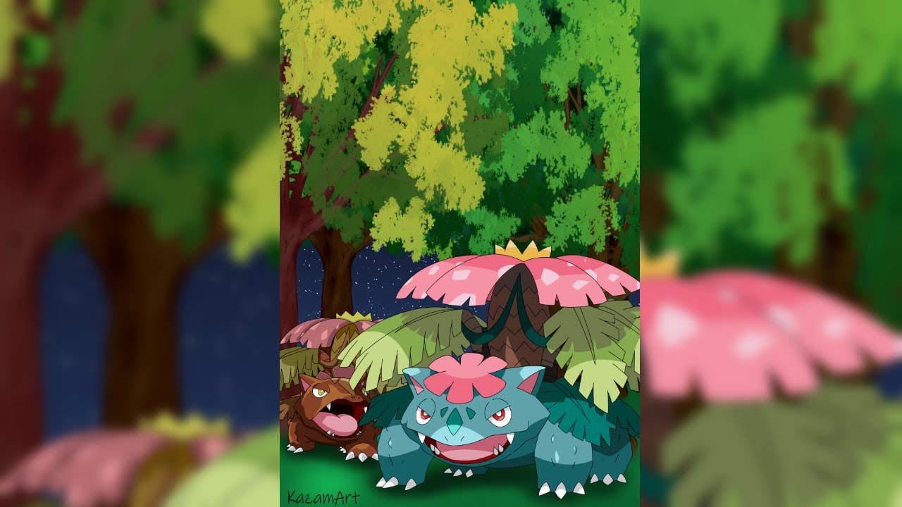 Speed Digital Drawing Pokemon (Méga Florizarre new version shiny) - YouTube