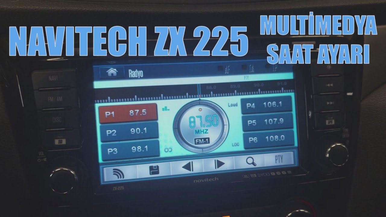 NAVİTECH ZX 225 MULTİMEDYA SAAT AYARI #navitech #navitechzx225 #multimedya #saataayarı - YouTube