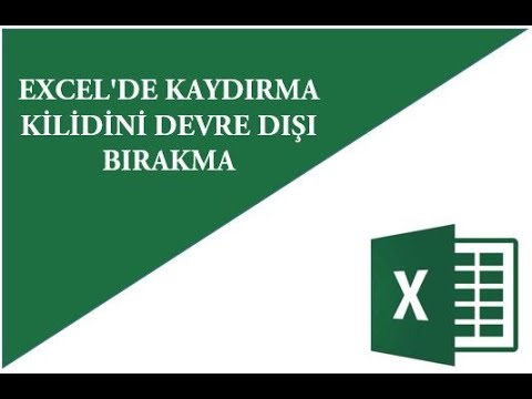 EXCEL'DE KAYDIRMA KİLİDİNİ DEVRE DIŞI BIRAKMA #excel - YouTube