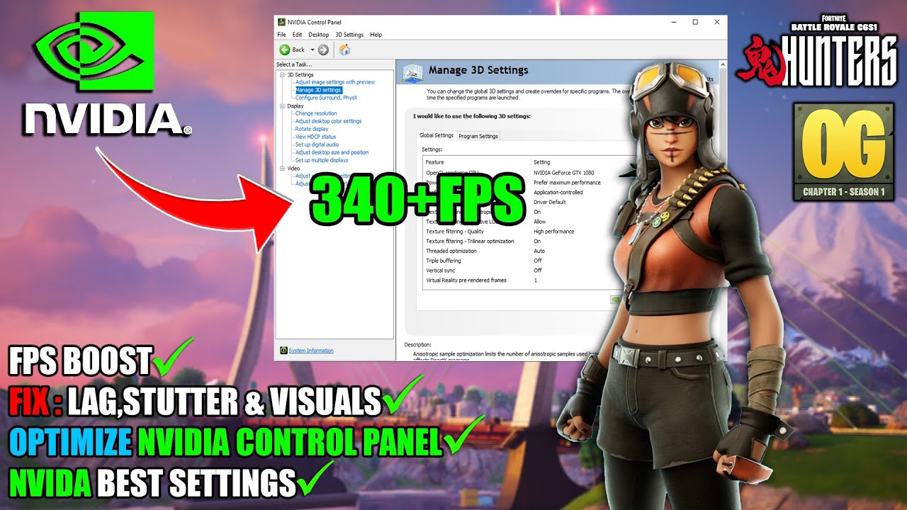 Best NVIDIA Settings for Fortnite Chapter 6 | Best NVIDIA Settings for ...