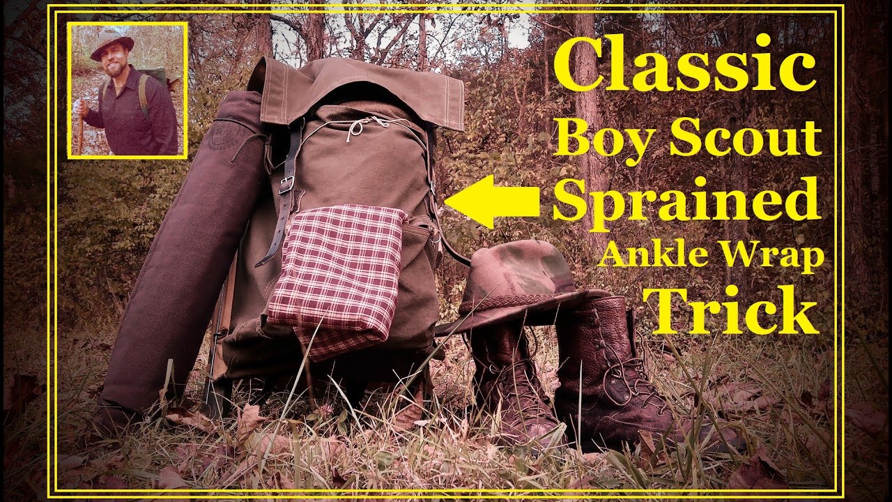 Classic Boy Scout Sprained Ankle Wrap Trick - YouTube