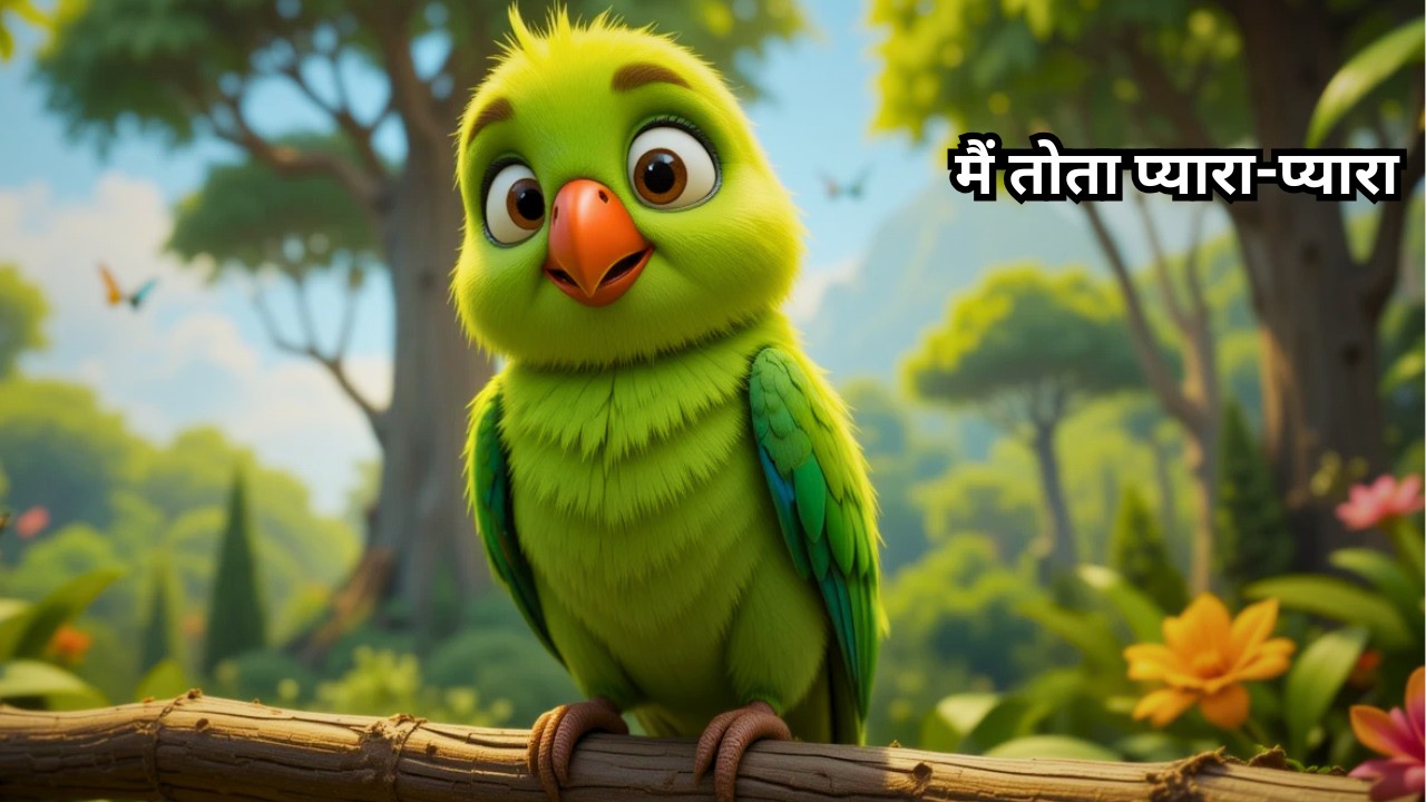Main Tota Main Tota - Super Cute Hindi Rhyme! 🦜 Kids Love It! | Parrot ...