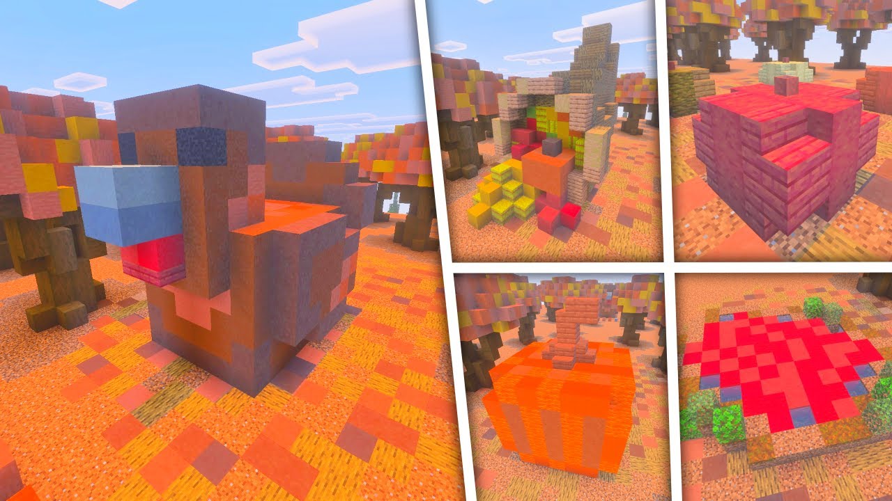 11 Autumn / Thanksgiving Build Hacks for your Minecraft World! - YouTube