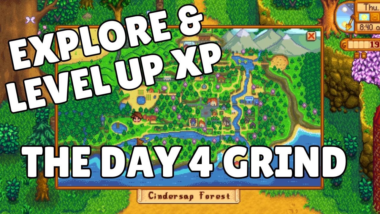 Day 4 Stardew Valley: The XP Grind Starts NOW! (Foraging & Mining ...