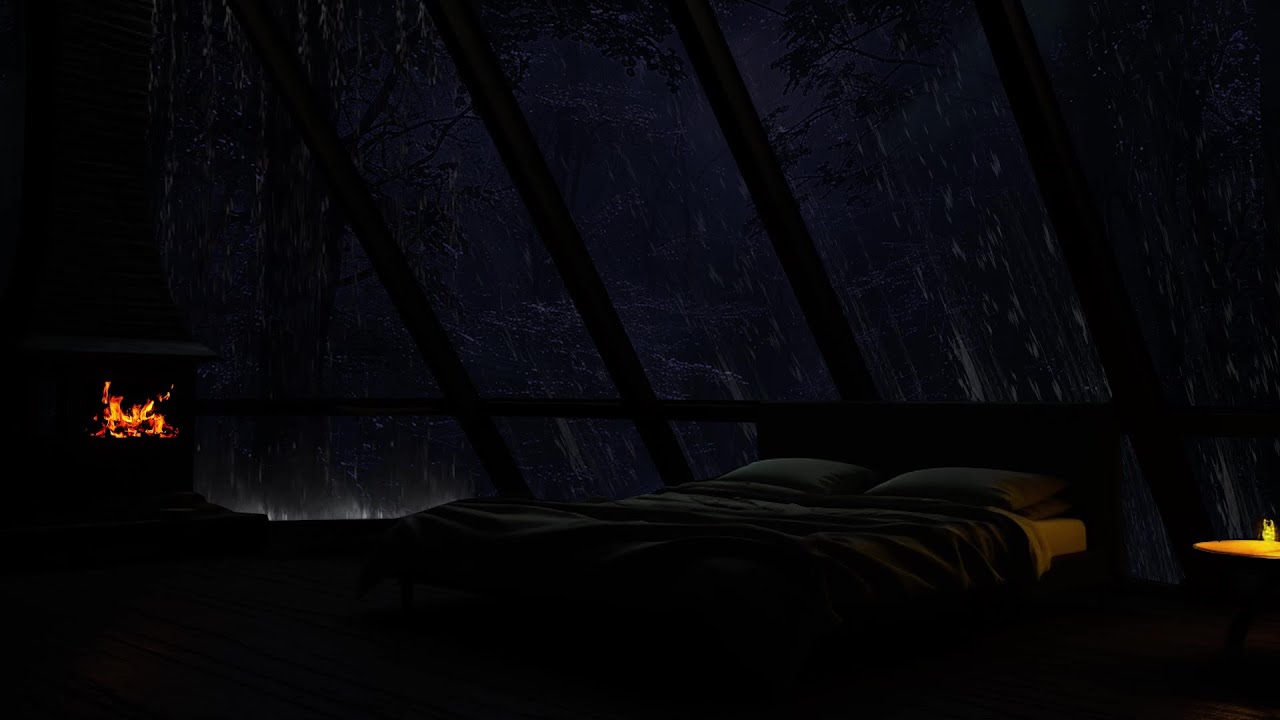 99.9% Instant Deep Sleep Warm Rain Sounds | Gentle Natural Rain Outside ...